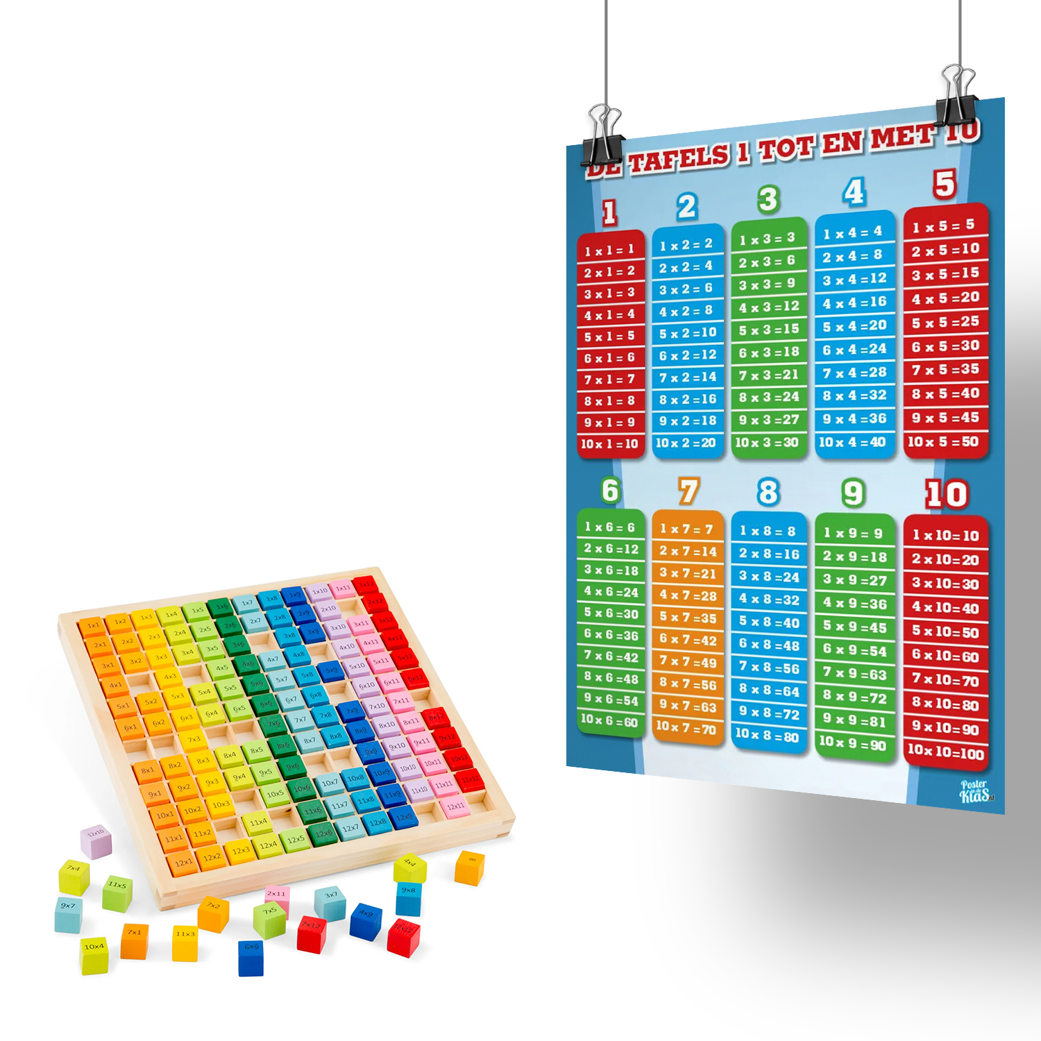 Combipakket Tafelposter + Rekentafels leren - Poster in de Klas